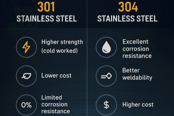 304 vs 301 Stainless Steel: 2026 Ultimate Guide to Strength, Corrosion ...